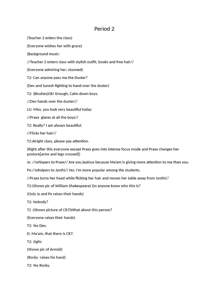 Teachers Day Skit Script | PDF