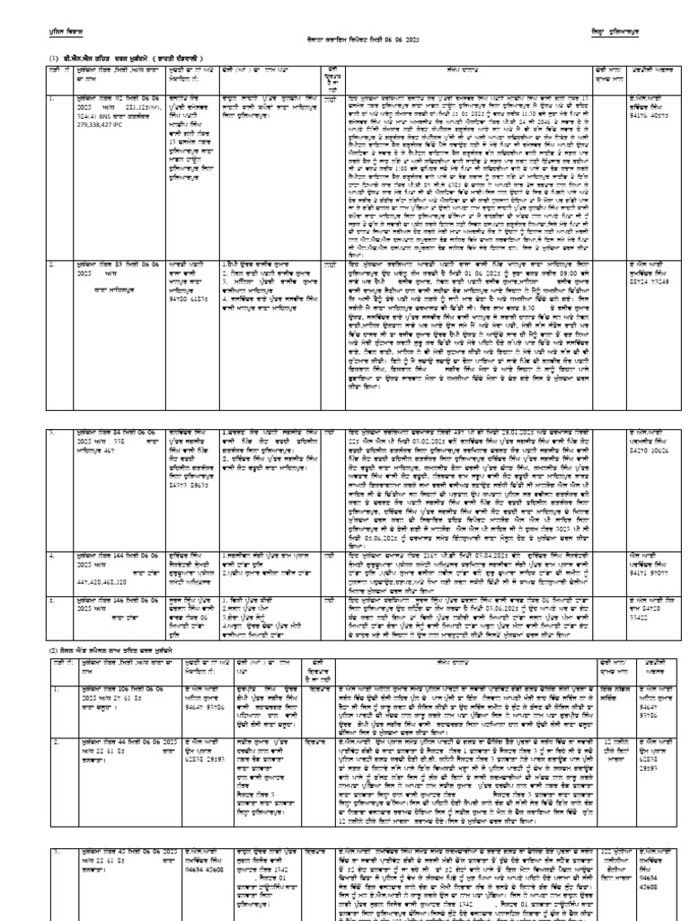 Daily Crime Report for Ludhiana | PDF