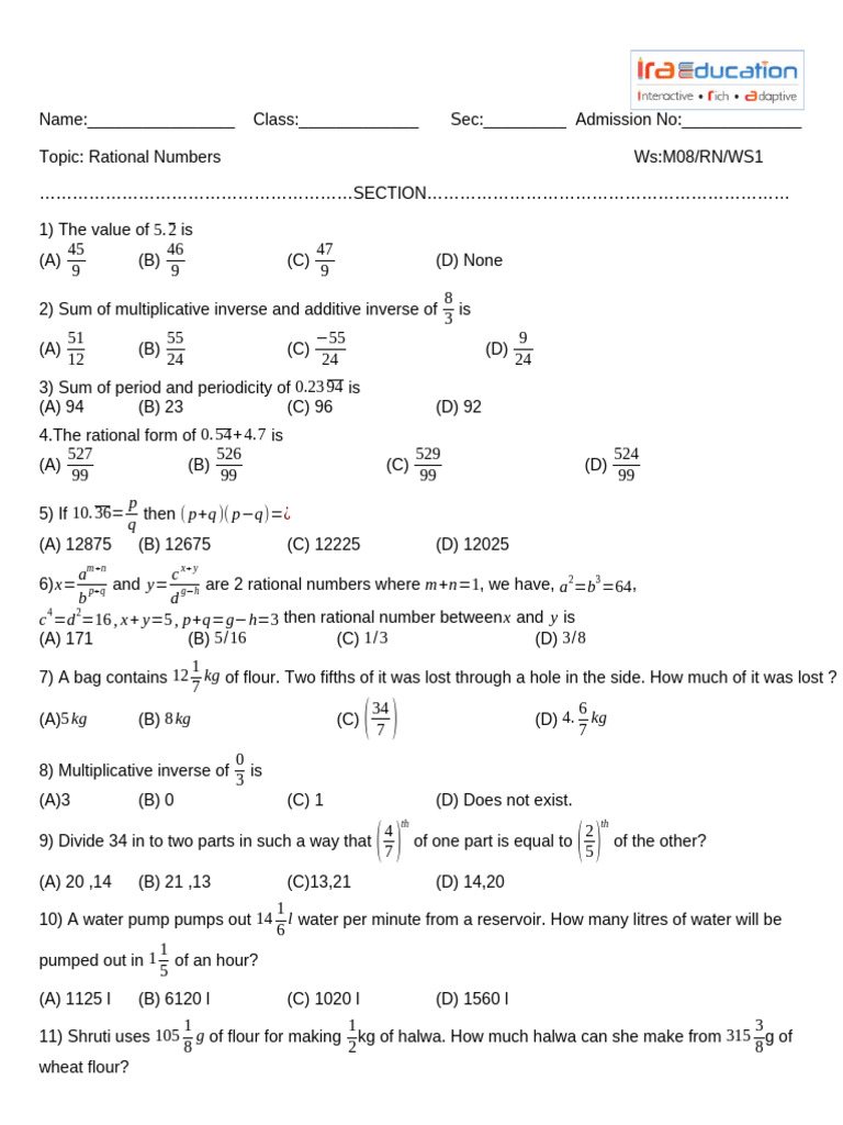 Rational Numbers Olympiad Questions | PDF | Mathematics | Complex Analysis