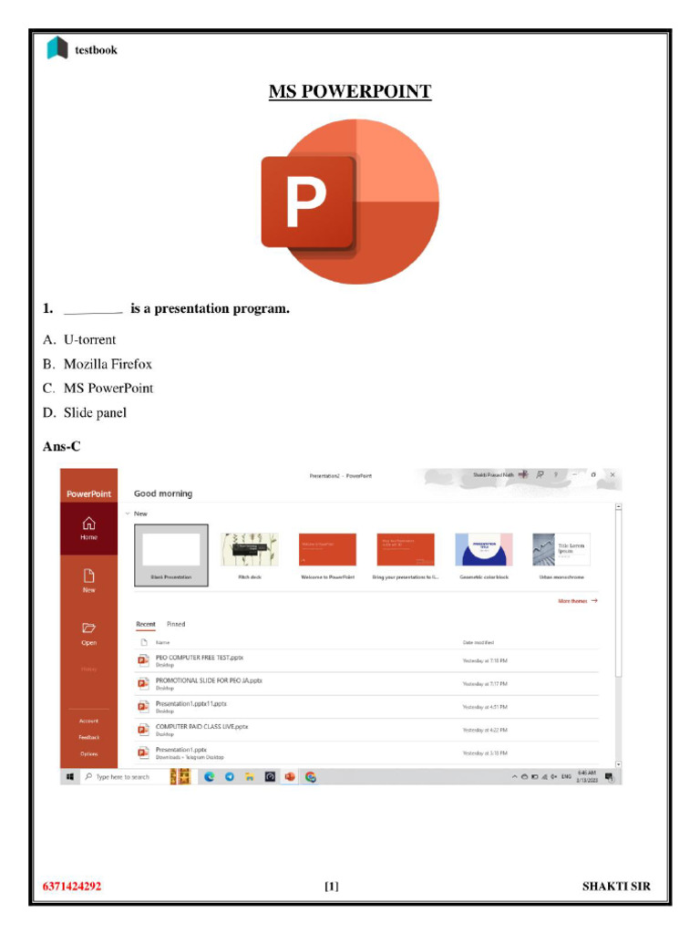Ms Powerpoint | PDF
