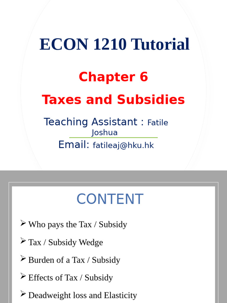 Chapter 6 Tutorial (Joshua) | PDF | Elasticity (Economics) | Demand