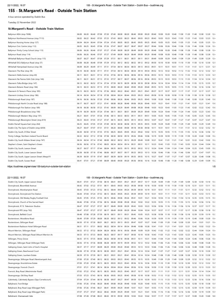 155 - St.margaret's Road - Outside Train Station – Dublin Bus ...