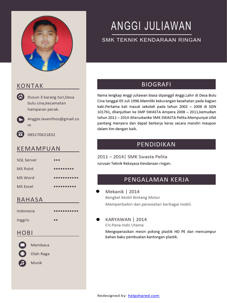 CV Anggi | PDF
