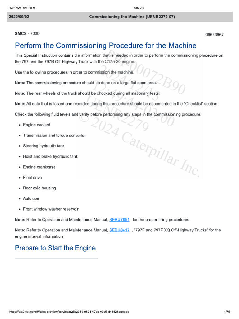 Commissioning 797B | PDF