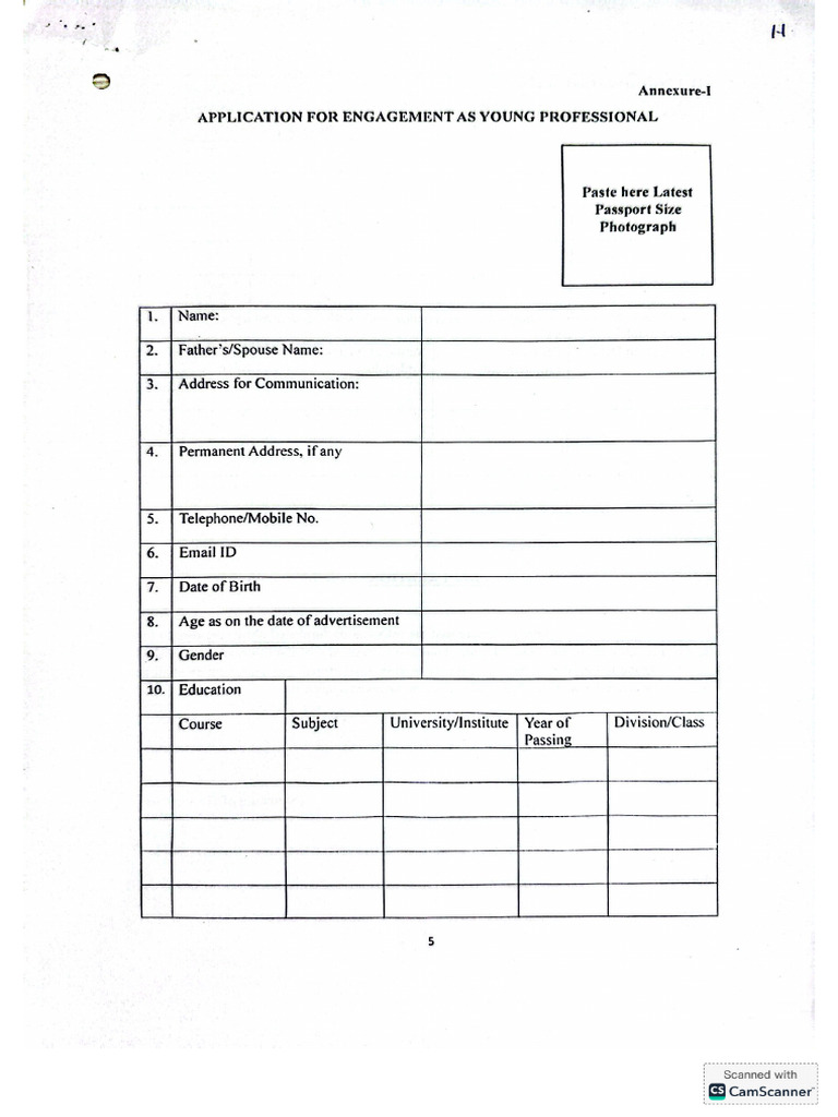 Annexure Proforma Application Deh | PDF