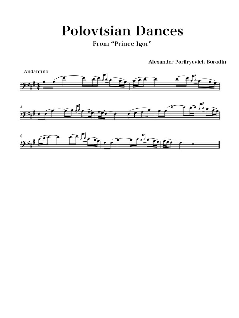 Polovtsian Dances From "Prince Igor" | PDF