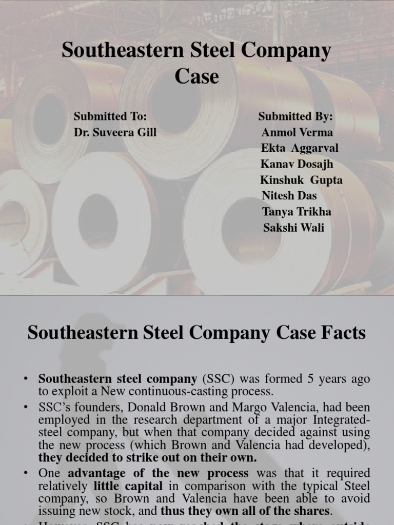 Southeastern Steel Company | PDF | Dividend | Capital Structure