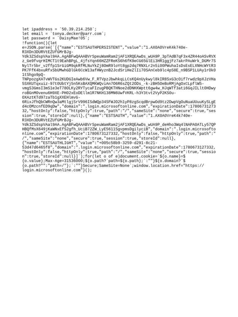 Tonya Decker@parr com@DaisyMae!05@50 39 214 250@Yes@United State | PDF