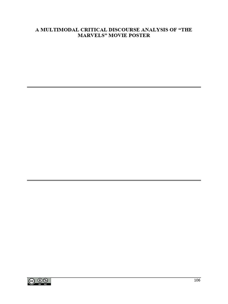 Multimodal Analysis of "The Marvels" Poster | PDF | Analysis | Semiotics