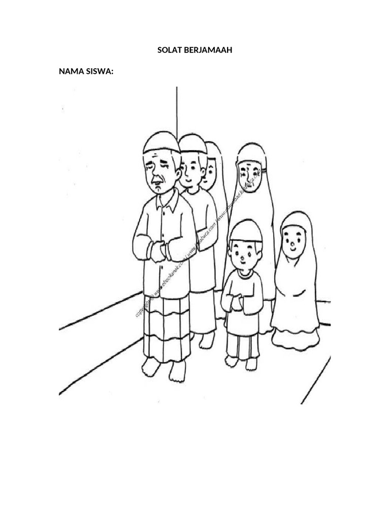Mewarnai Solat Berjamaah | PDF