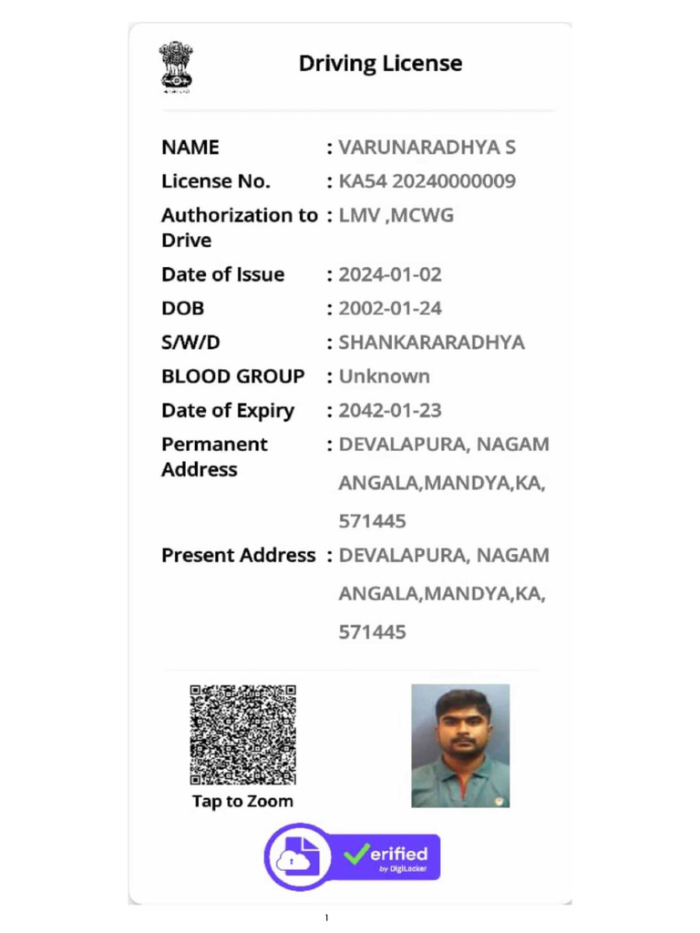 Driving License | PDF