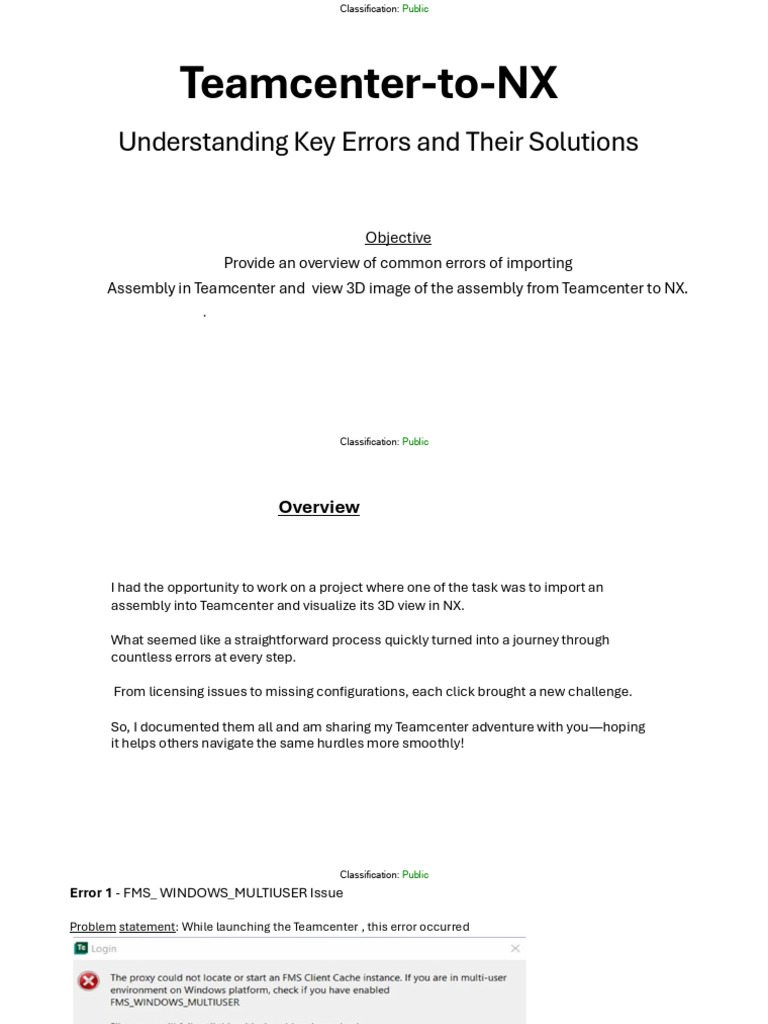 Teamcenter-NX Integration Error Solutions | PDF | Computer Science ...