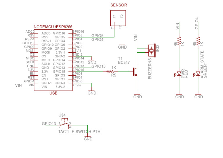 Schematics Door Sensor Blynk | PDF