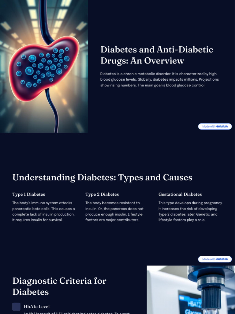 Overview of Oral Antidiabetic Drugs | PDF | Diabetes | Diabetes Management