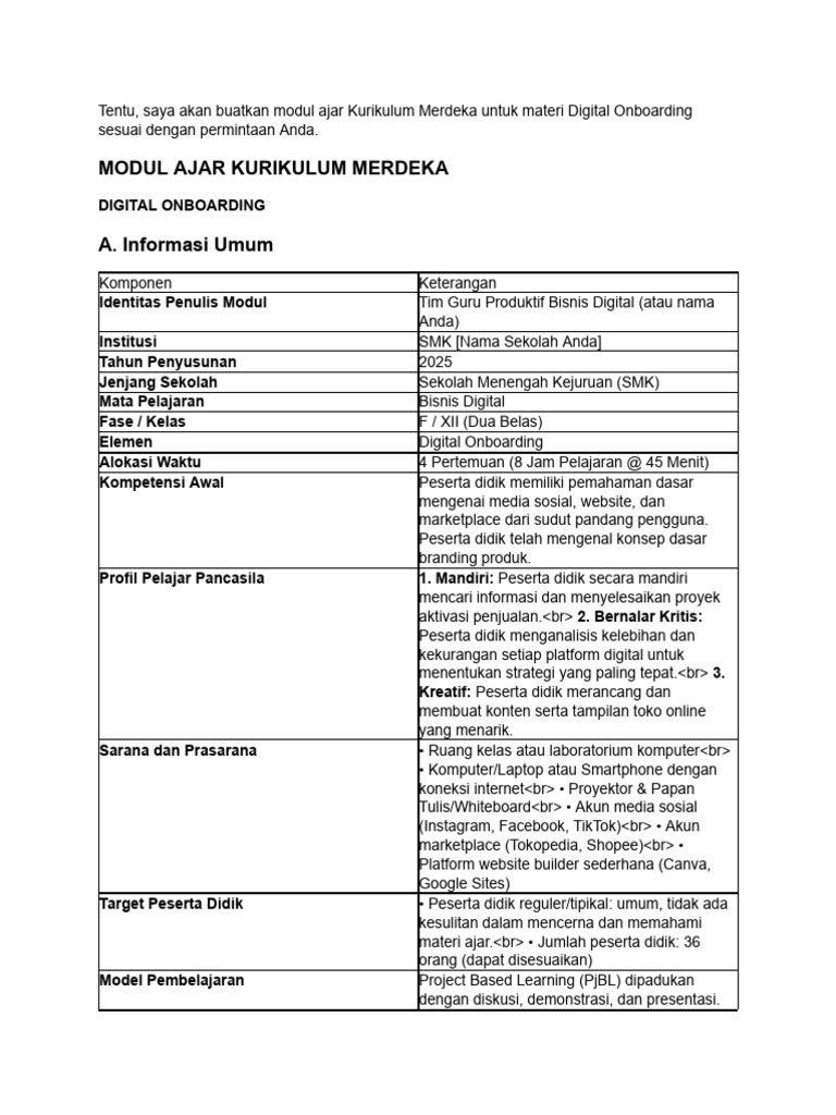 Modul Bisnis Digital UKIN | PDF