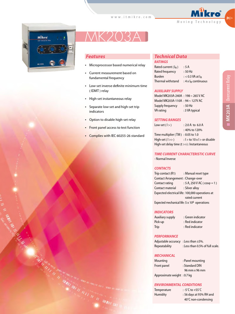 Mk203a Catalogue | PDF | Relay | Alternating Current
