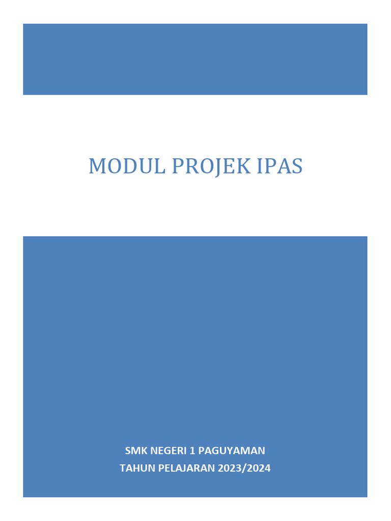 Modul Projek Ipas SMK Kelas X | PDF