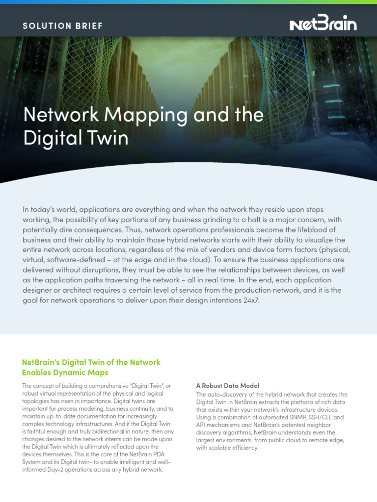 Dynamic Network Mapping with Digital Twin | PDF | Cloud Computing ...