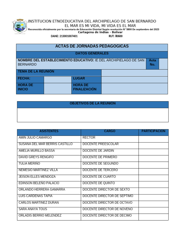 Modelo de Acta 2025 | PDF