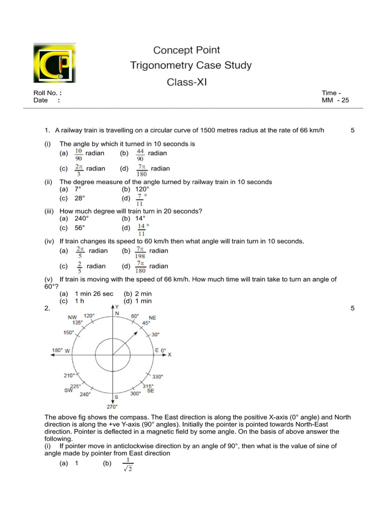 Trigonometry Case Study | PDF