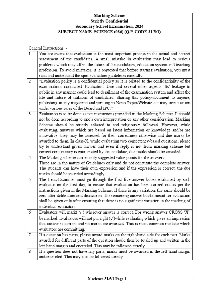 Science (2024) PYQ Set-5 Solutions | PDF | Sodium Carbonate | Eye