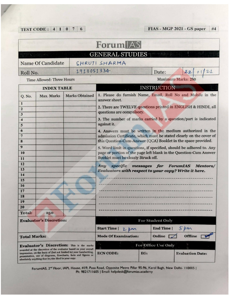 Shruti Sharma IAS Rank 1 Ethics Copy 6 1 | PDF