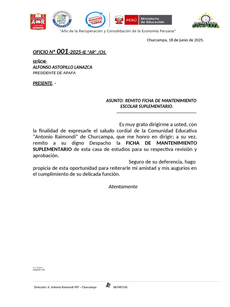 Oficio Simple | PDF | Perú