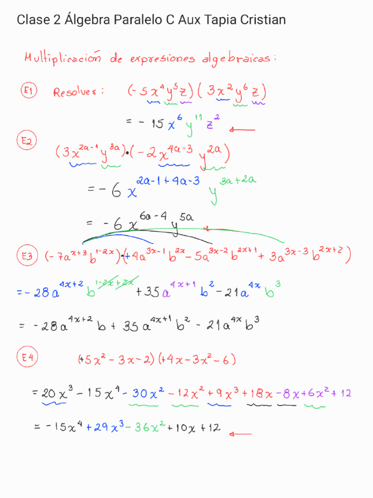 Clase2 de Algebra. | PDF