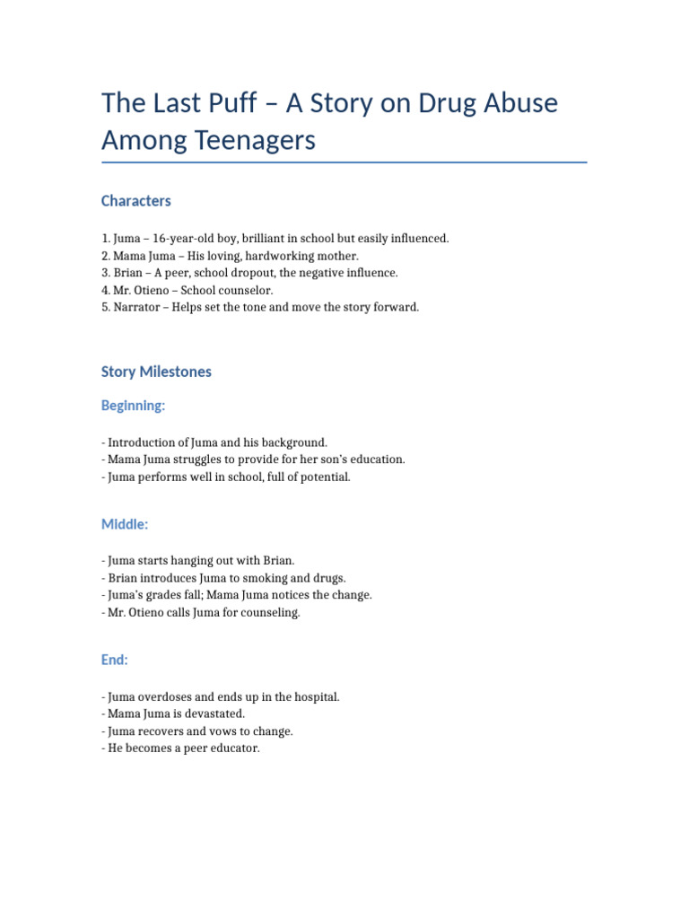 The Last Puff Story Script | PDF