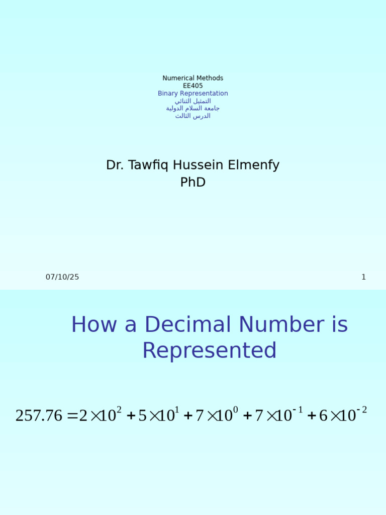 Lesson 3 Binary Representation | PDF | Decimal | Encodings