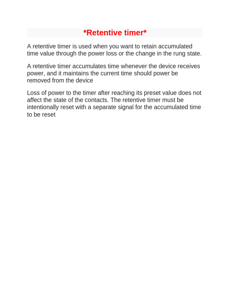 18.retentive Timer | PDF