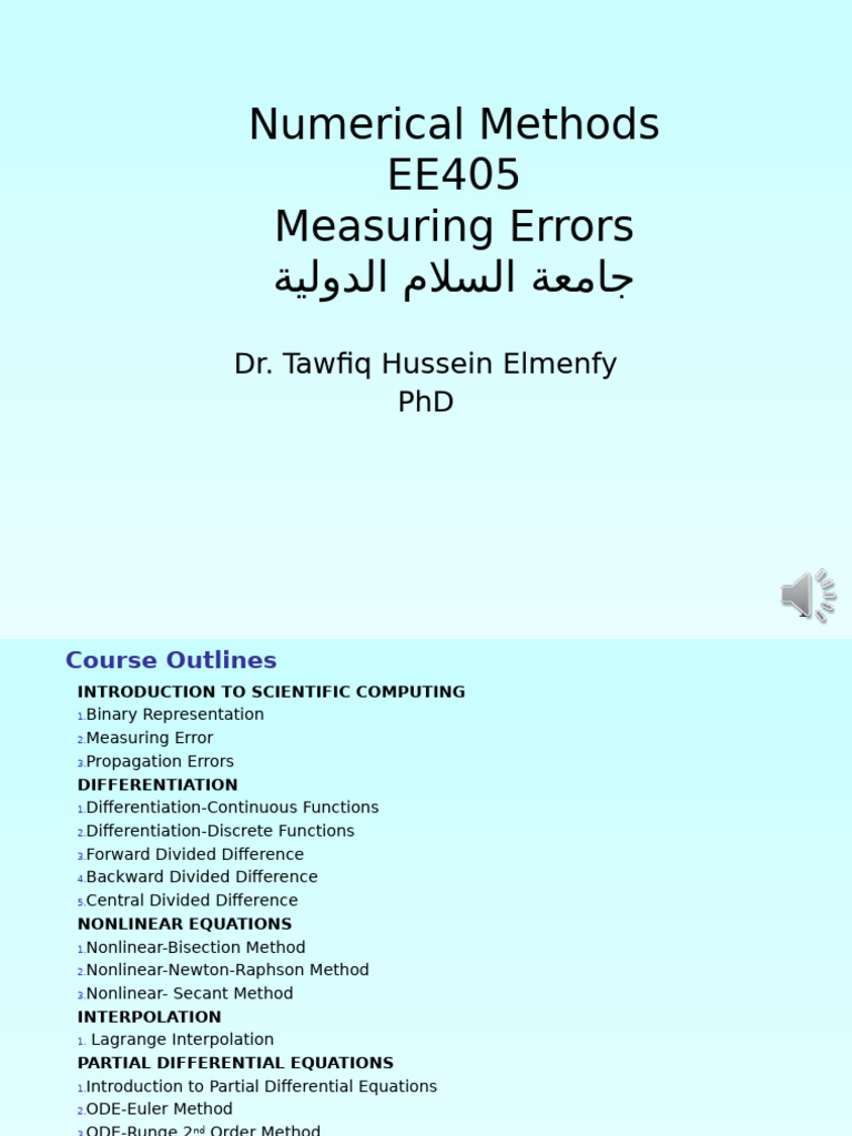 Numerical Methods and Error Analysis | PDF | Numerical Analysis ...