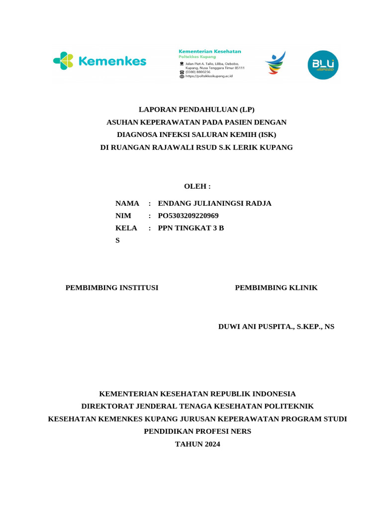 Asuhan Keperawatan untuk ISK di RSUD Kupang | PDF