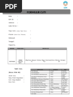 Form Cuti Karyawan | PDF