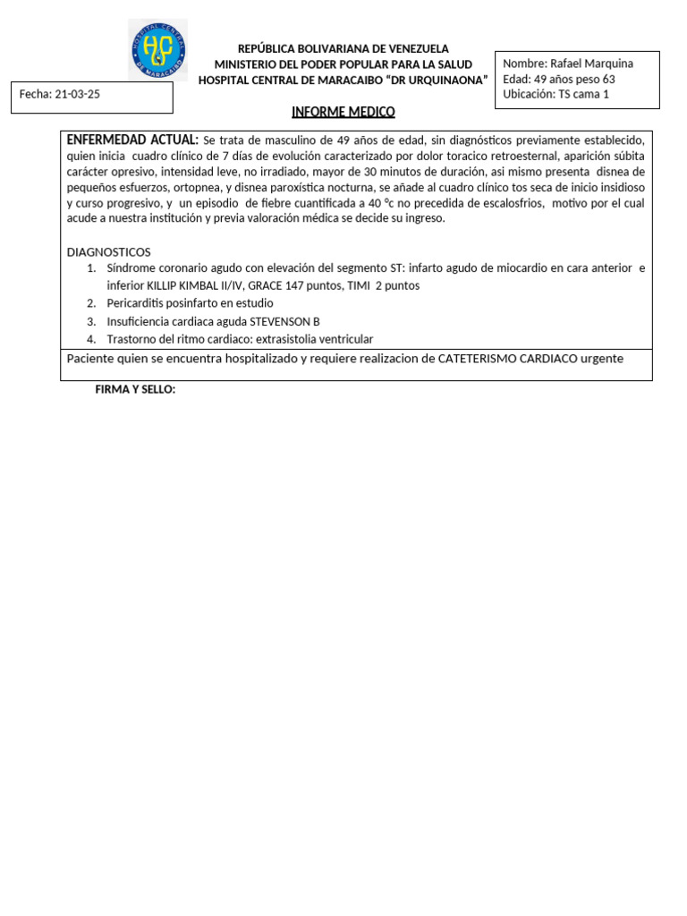Informe Solicitud de Ecograma | PDF