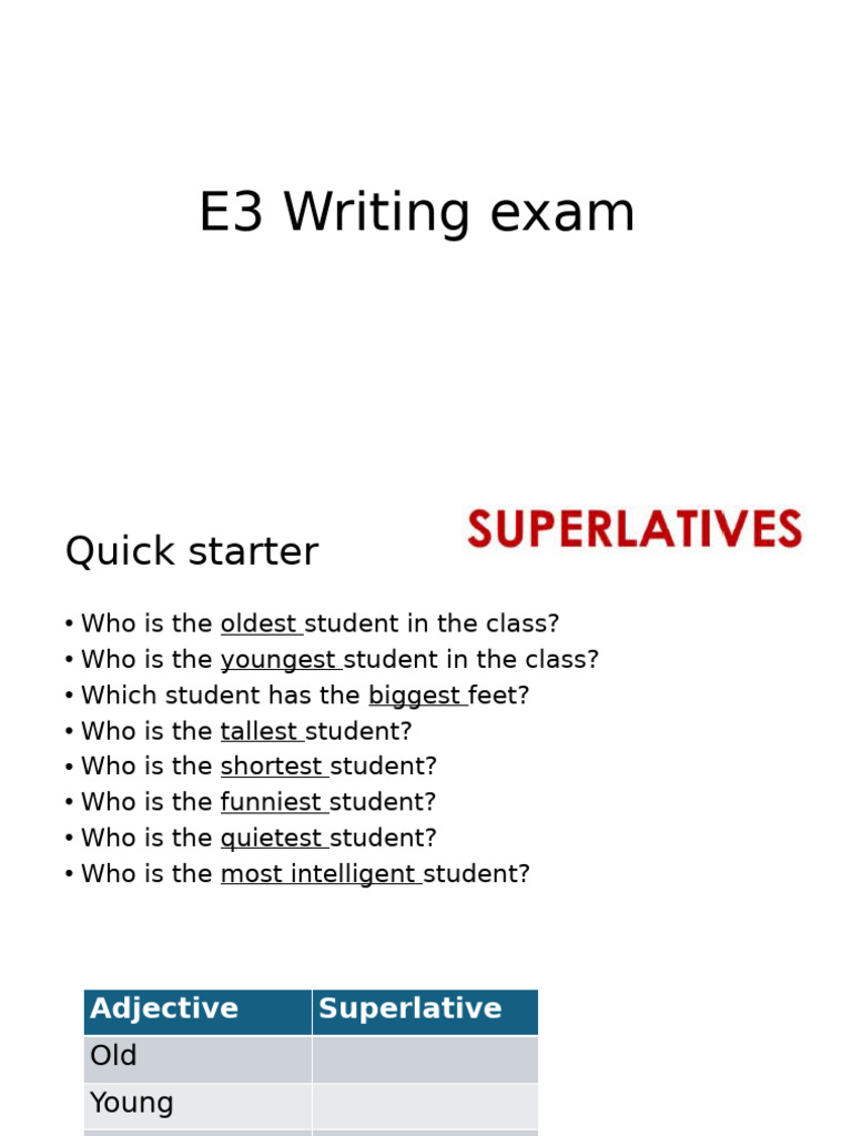 E3 Exam Writing Practice | PDF