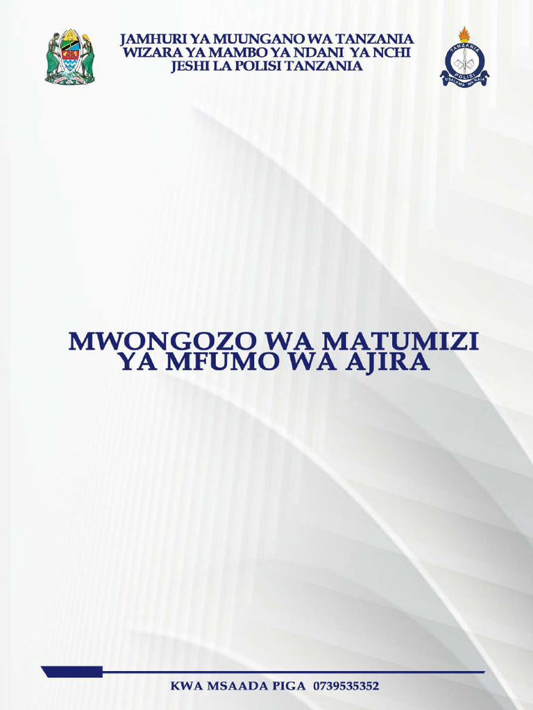 Mwongozo Wa Matumizi Ya Mfumo Ajira Compressed | PDF