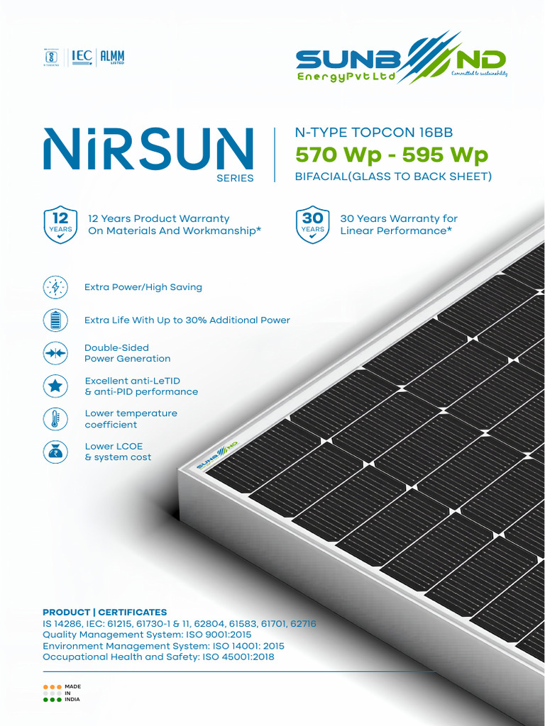 Sunbond Topcon 16bb 570 595 WP | PDF | Electrical Components | Electronics