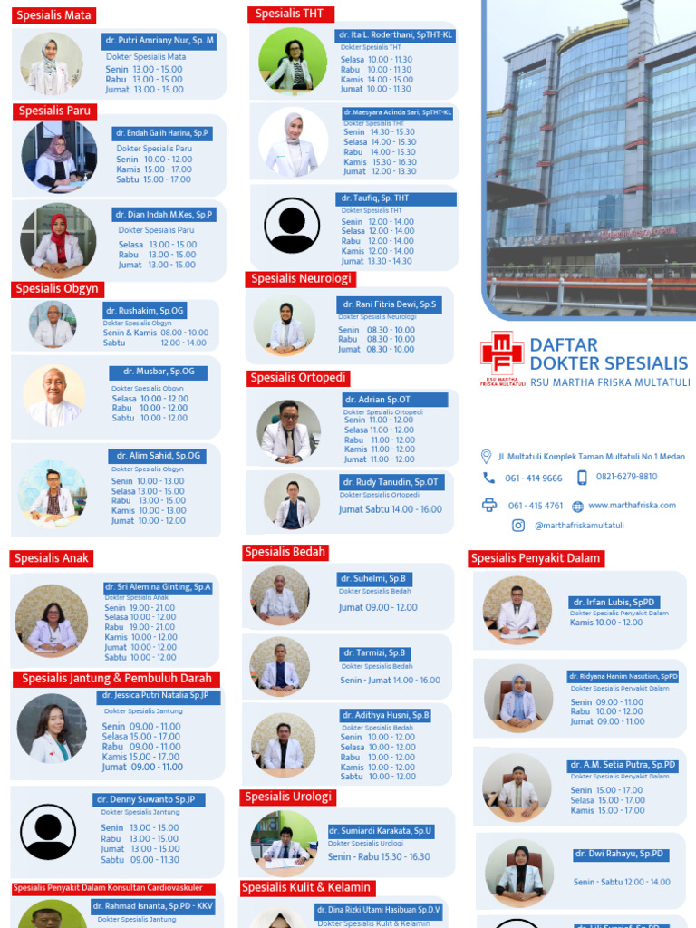 Flyer Dokter Spesialis RSU Martha Friska Multatuli | PDF