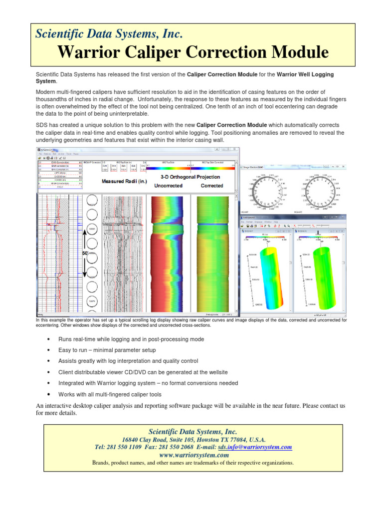 Caliper Correction Module for Logging | PDF
