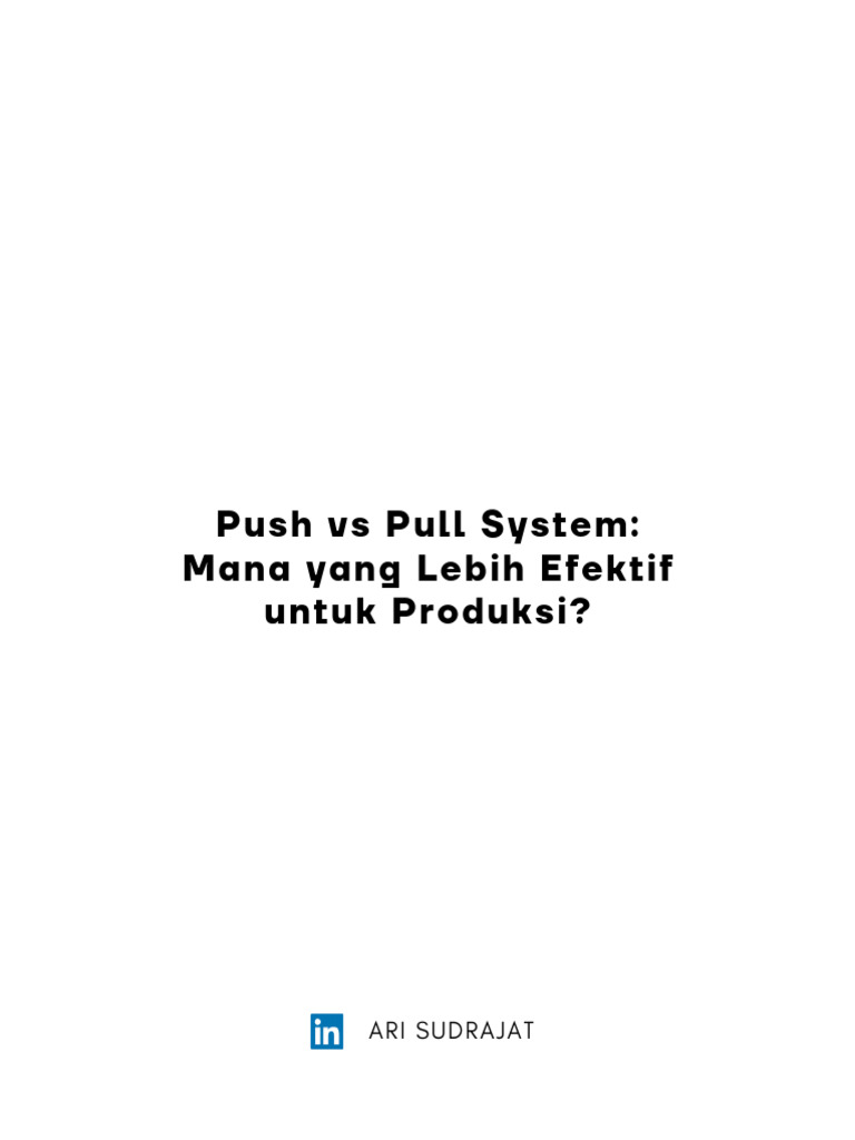 Push System Vs Pull System | PDF