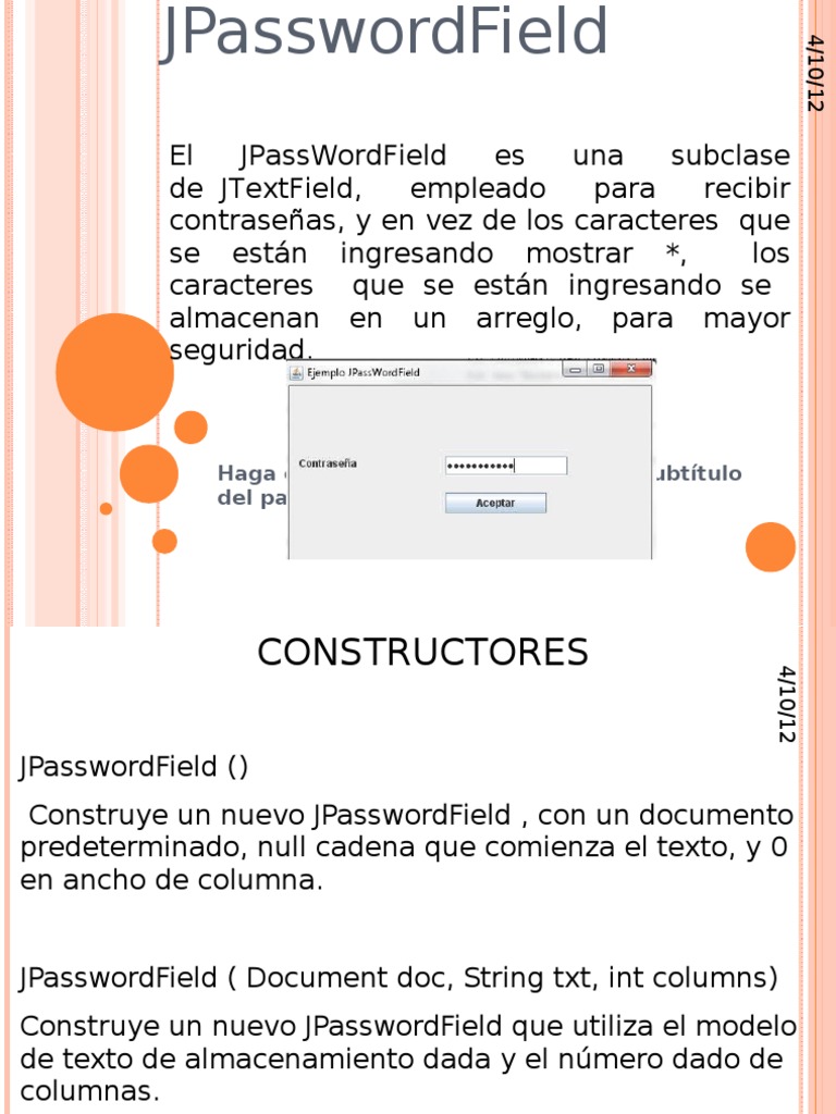 J Password Field | PDF | Point and Click | Software del sistema