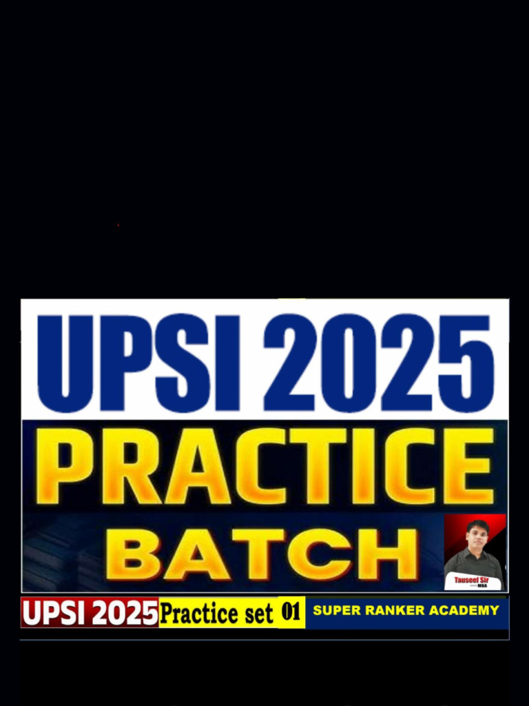 UPSI Practice Set-1 PPT Lec - 1 - Compressed | PDF
