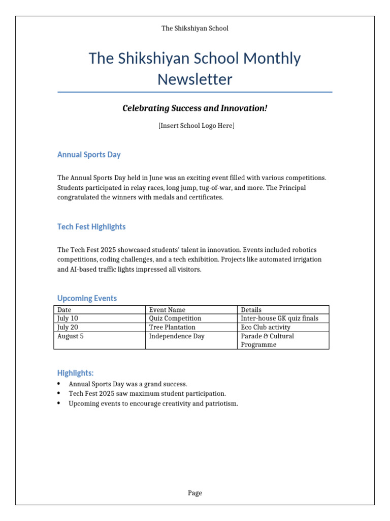 The Shikshiyan School Newsletter | PDF