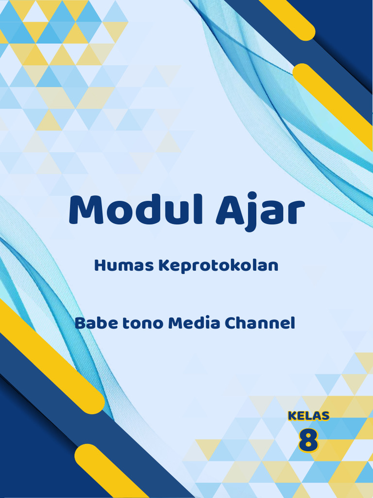 Cover Biru Kuning Modern Geometris Sampul Modul Ajar Dokumen A4 ...