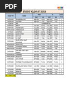 Holiday Calendar 2025-26 1 | PDF | Religious Holidays | Hindu Worship