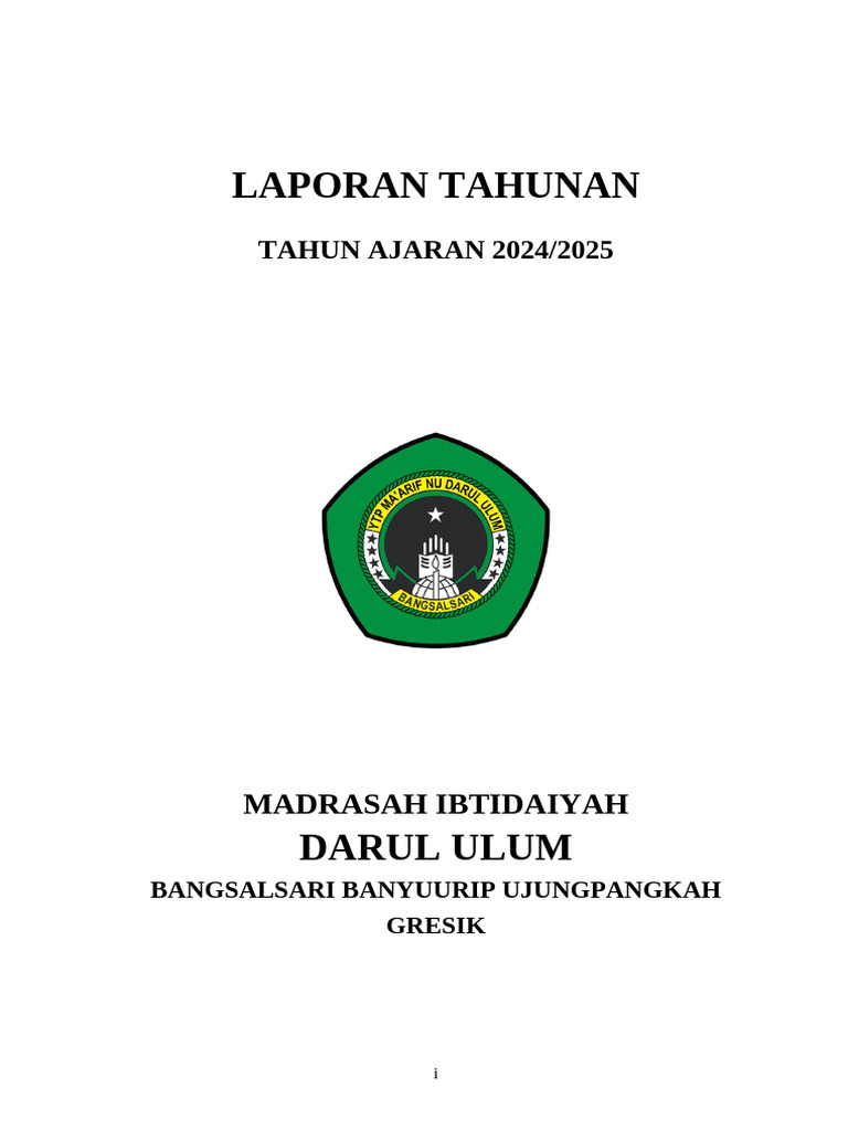 Contoh Draf Laporan Tahunan Lembaga | PDF