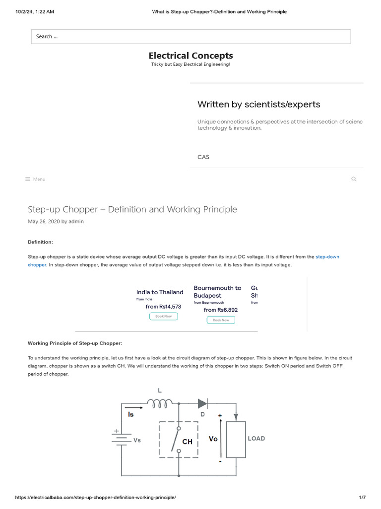 What Is Step-Up Chopper - Definition and Working Principle | PDF ...