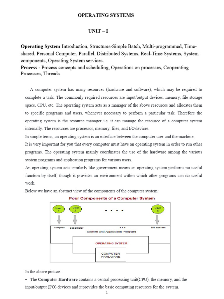 Operating System Introduction and Process Concepts | PDF | Operating System | Computer File