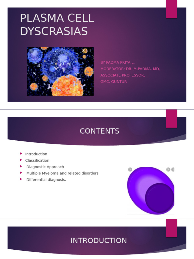 Plasma Cell Dyscrasias Classification | PDF | Multiple Myeloma ...